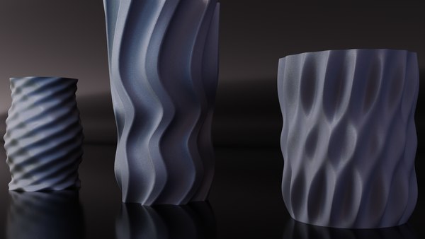 3D Vase 3pcs 3D printed model - TurboSquid 2035440