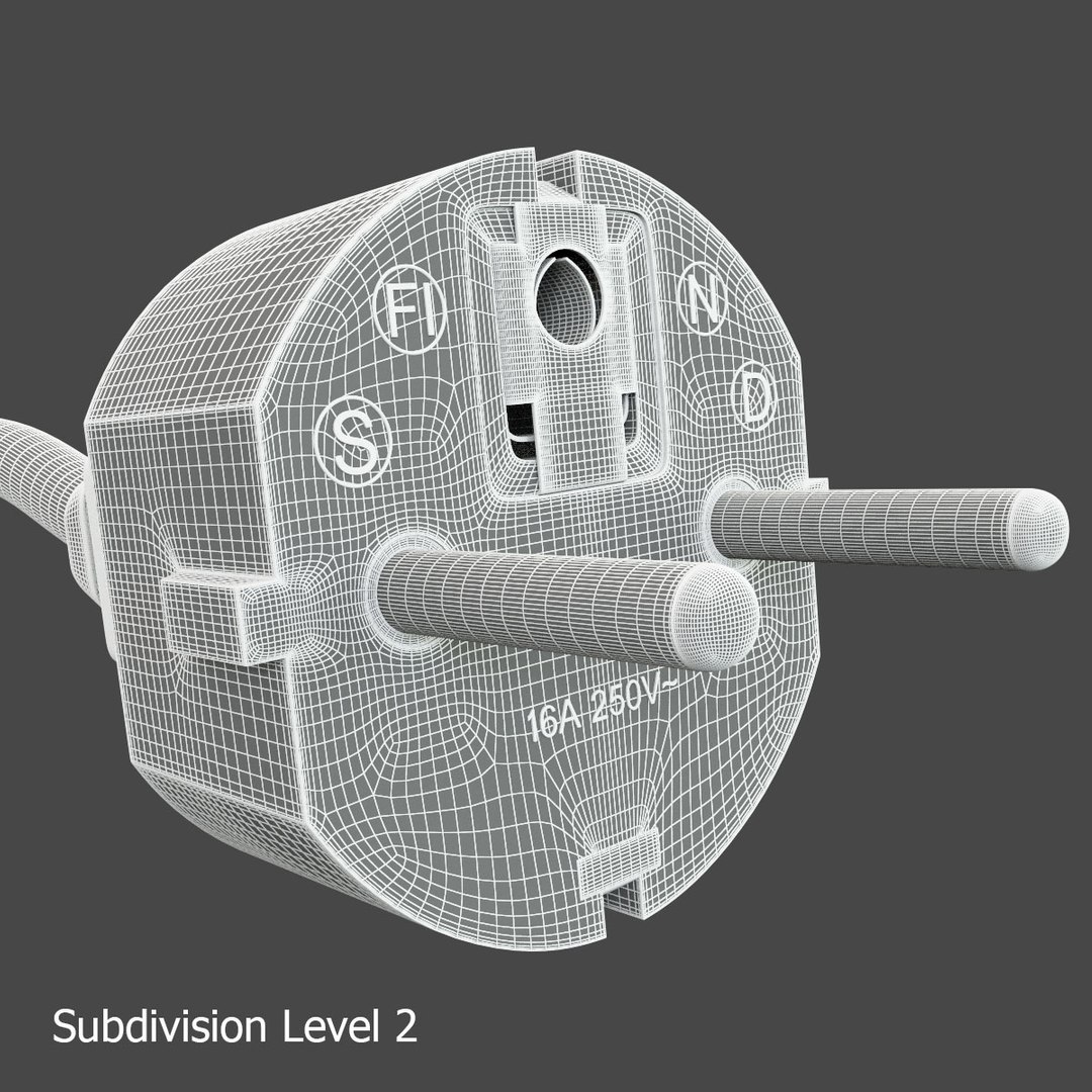 3D power plug - TurboSquid 1157538