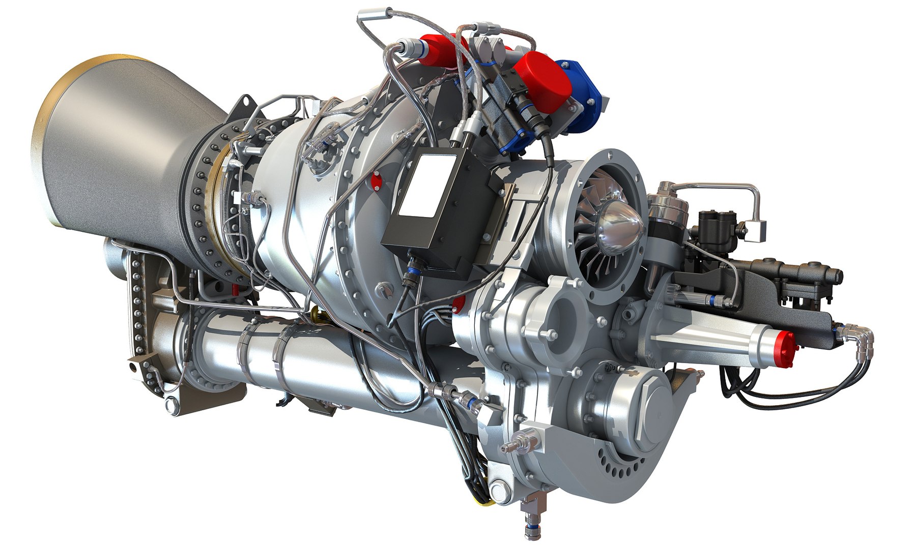 turboshaft helicopter engine military 3d model