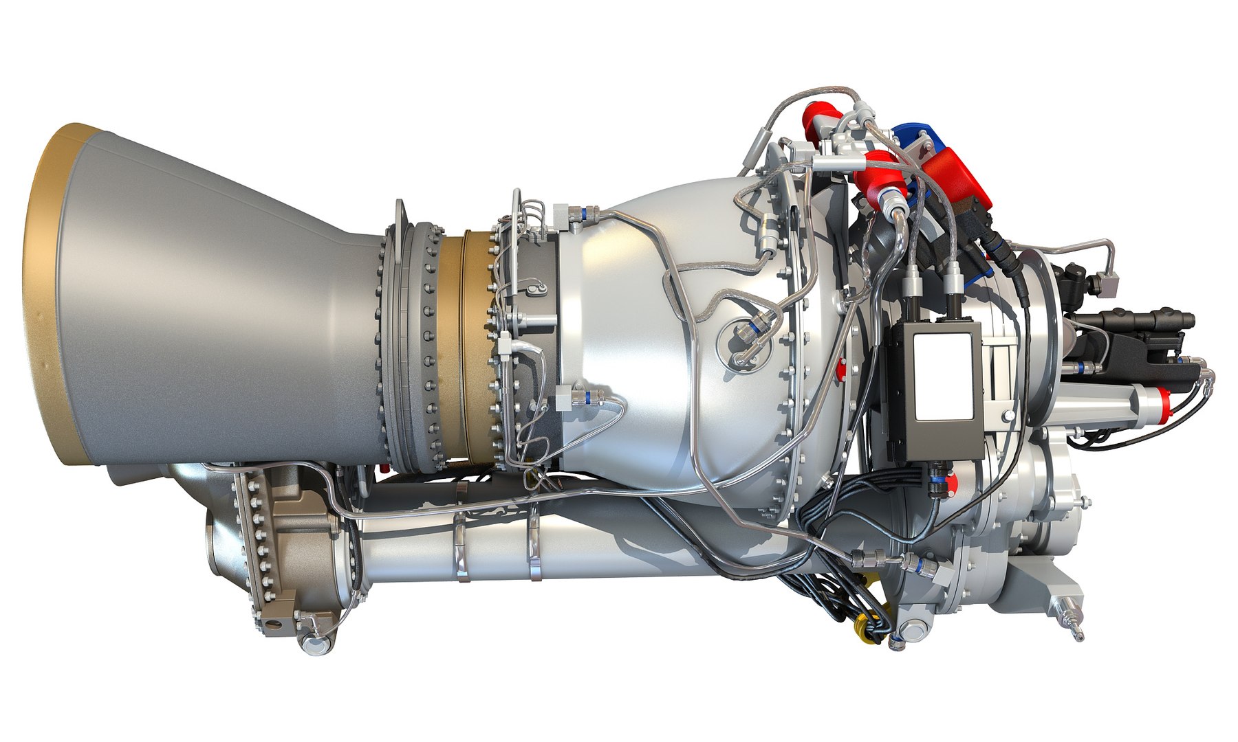 Turboshaft Helicopter Engine Military 3d Model