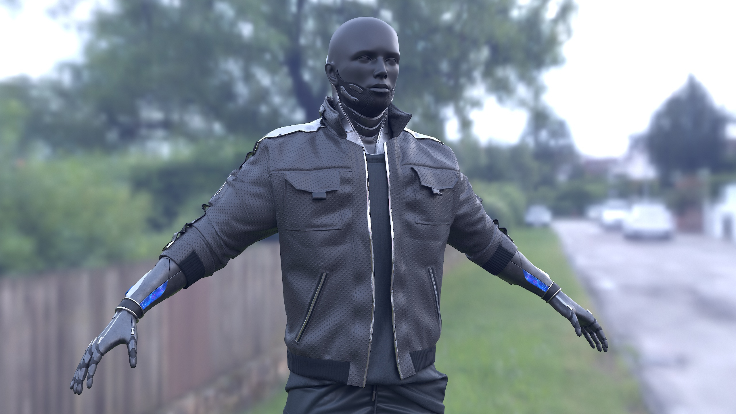 Roupa futurista masculina Modelo 3D - TurboSquid 1880639