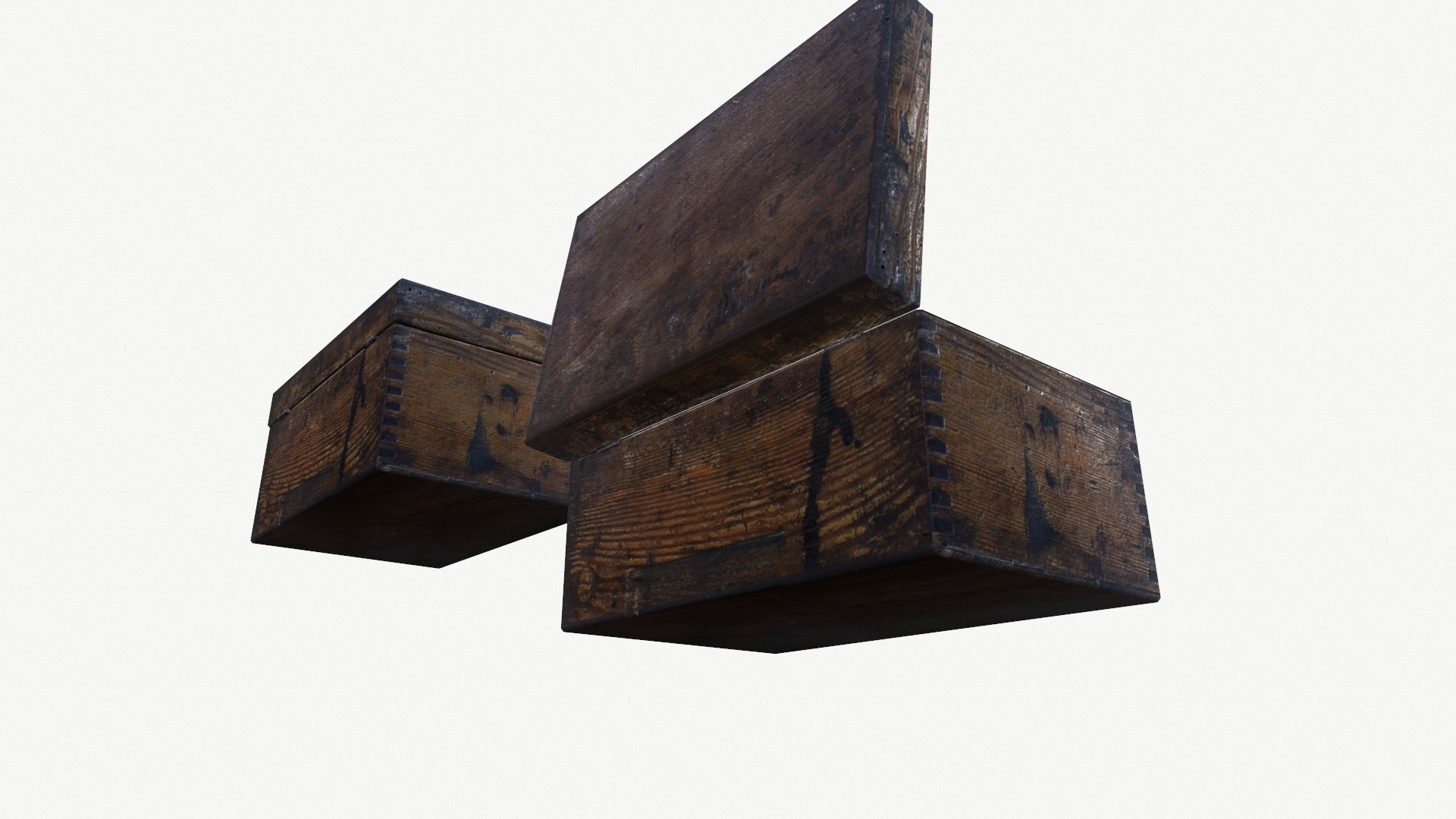 3D Wooden Box Model - TurboSquid 1883162