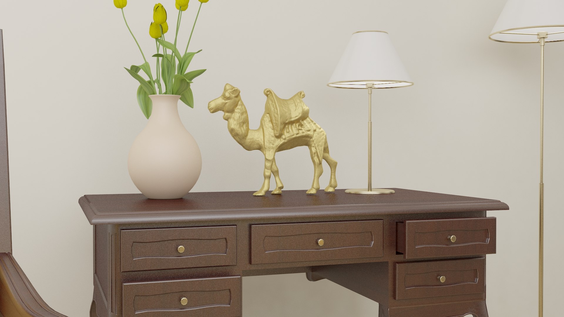 Camel Golden Statue 3D - TurboSquid 2168621