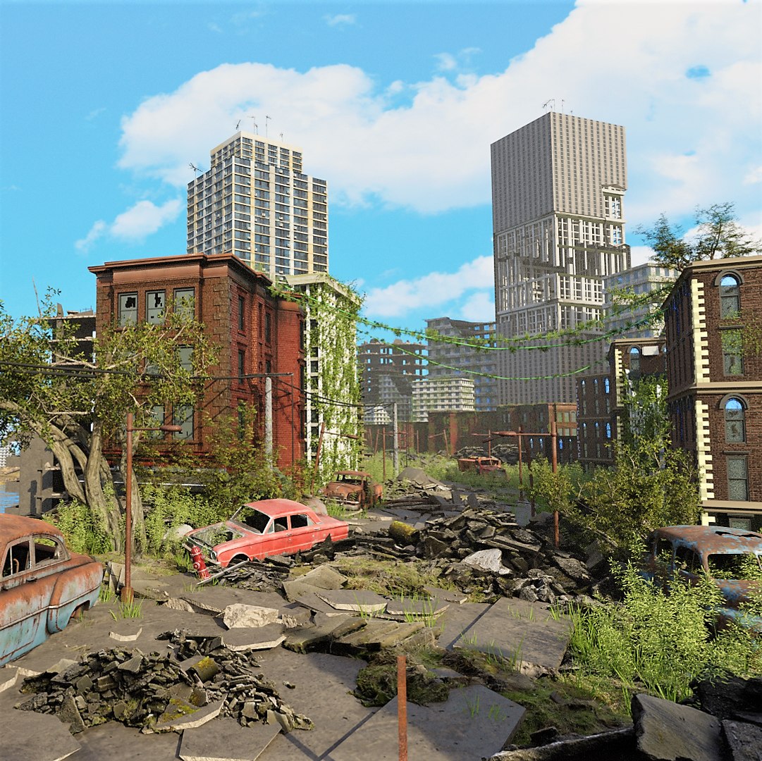 3D Decaying Metropolis A Post-Apocalyptic New York City model ...