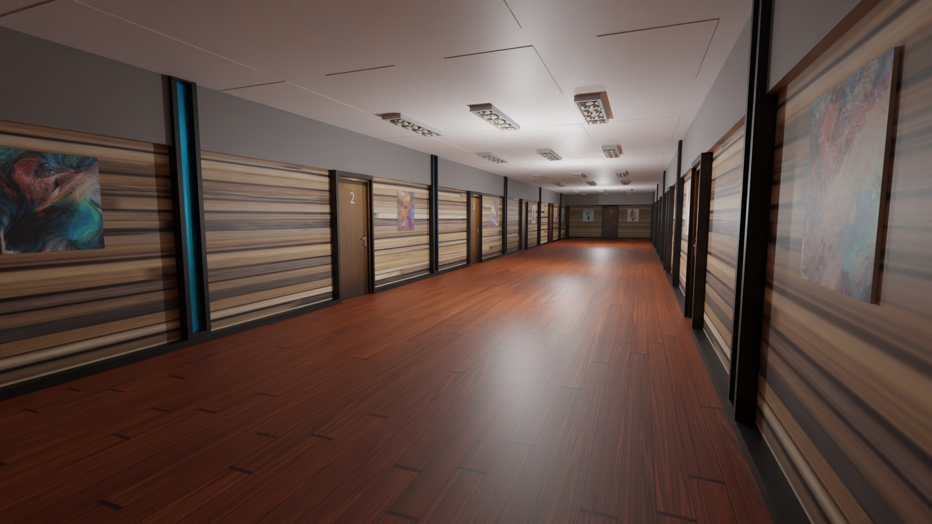 Hotel Corridor 3D - TurboSquid 2178778