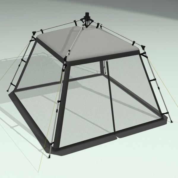 camping tent shade 3d lwo