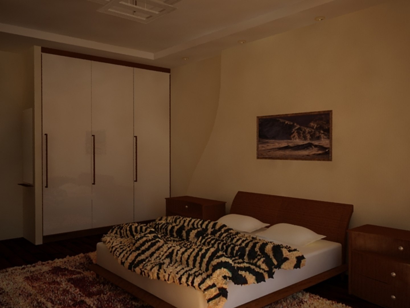 Flat 4 Room 3d Max