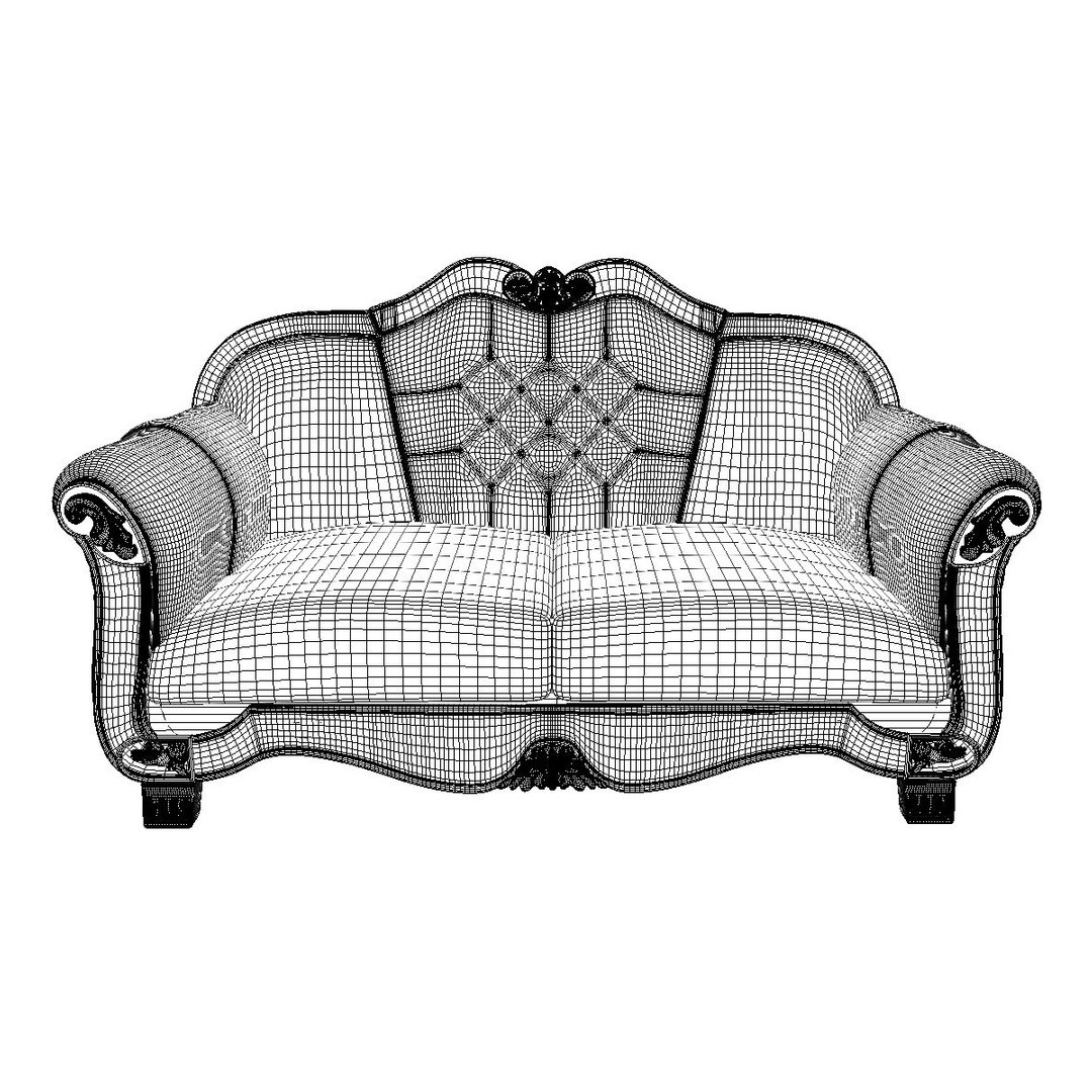 3d Sultan Sofa Armchair Model