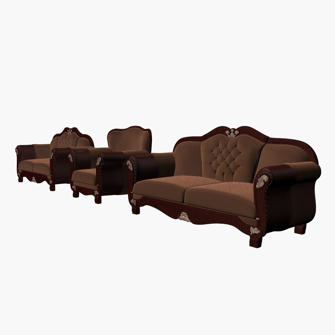 3d Sultan Sofa Armchair Model