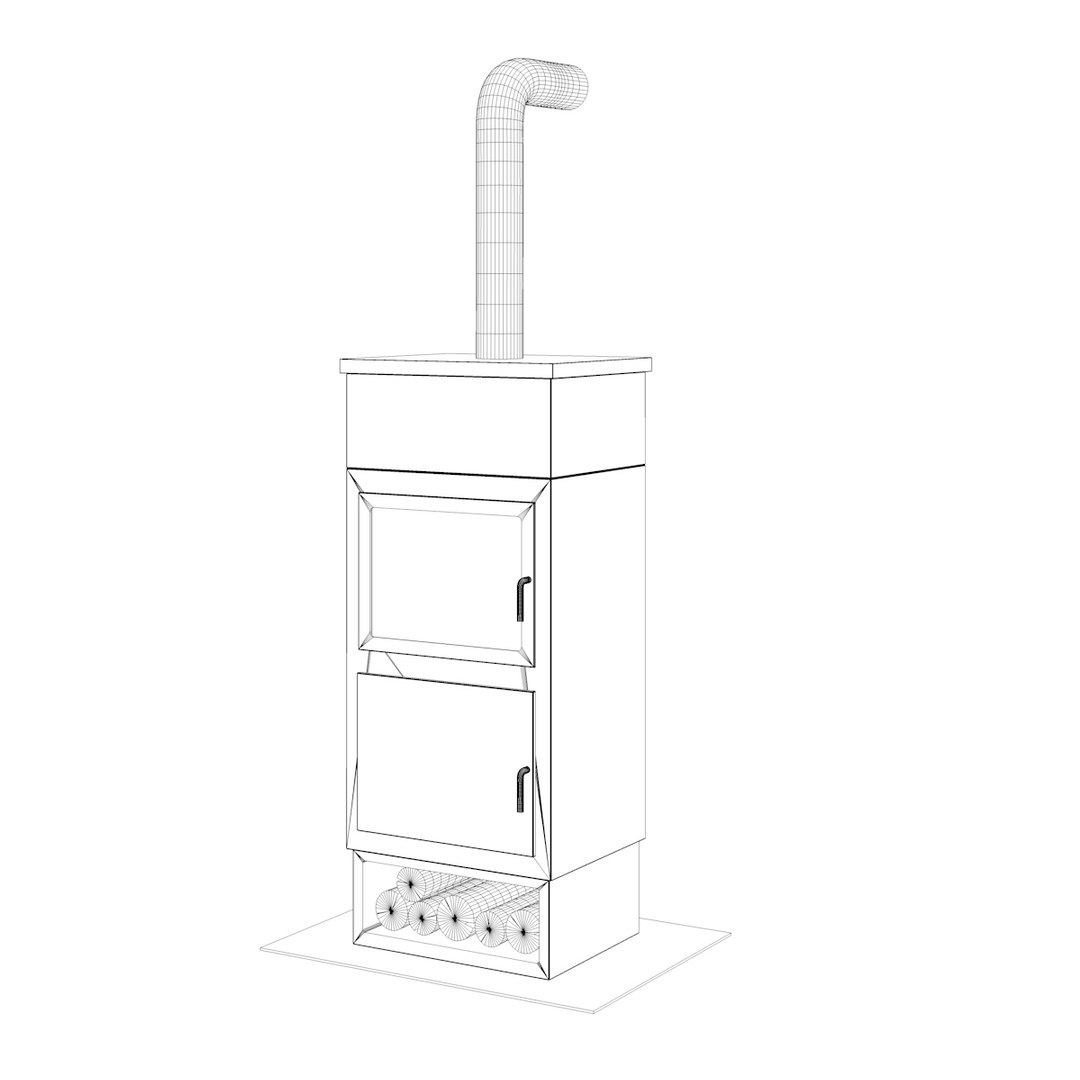 3D Cast Iron Wood Stove - TurboSquid 1452127