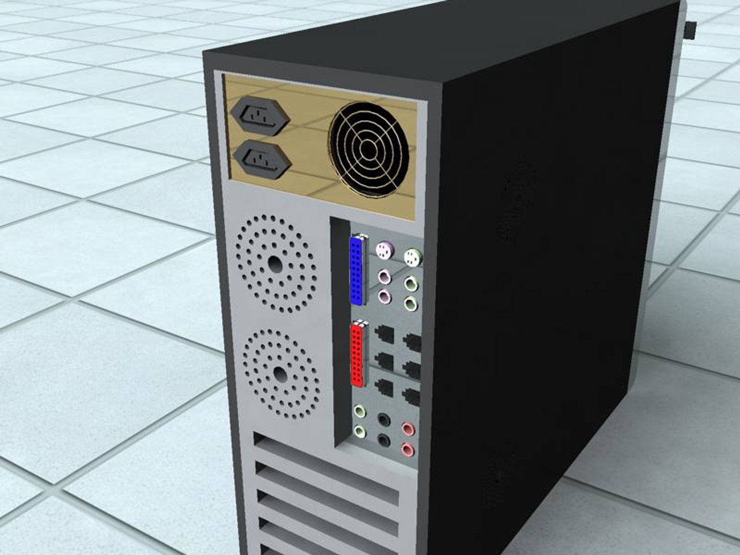 3d Model Of Cpu Cabinet