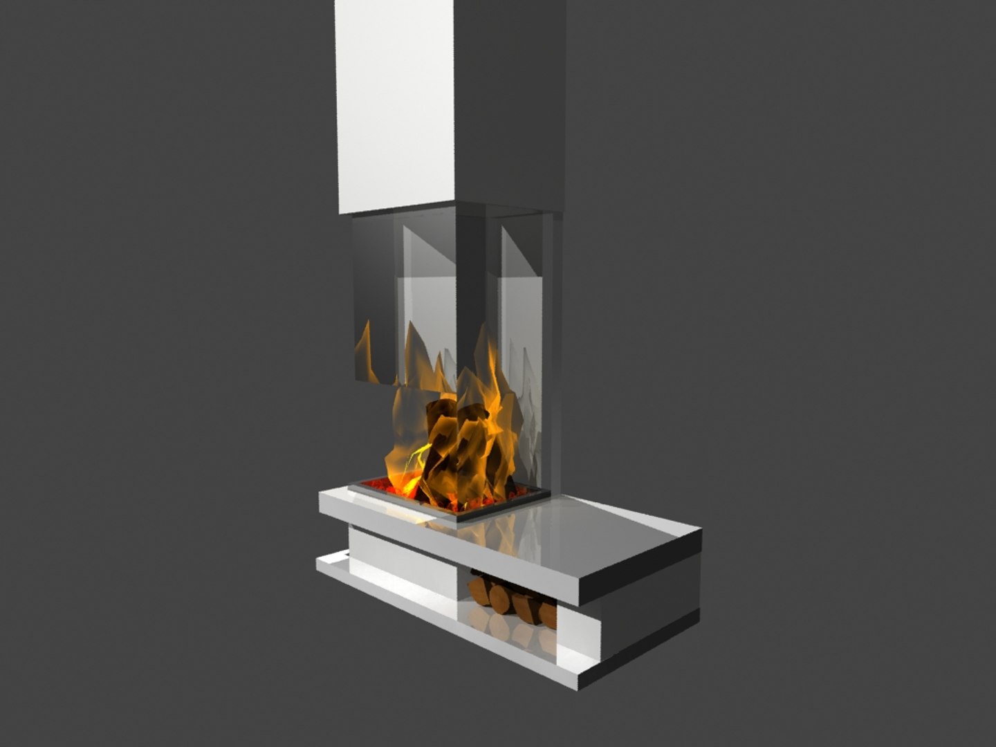 3d Fireplace Glass