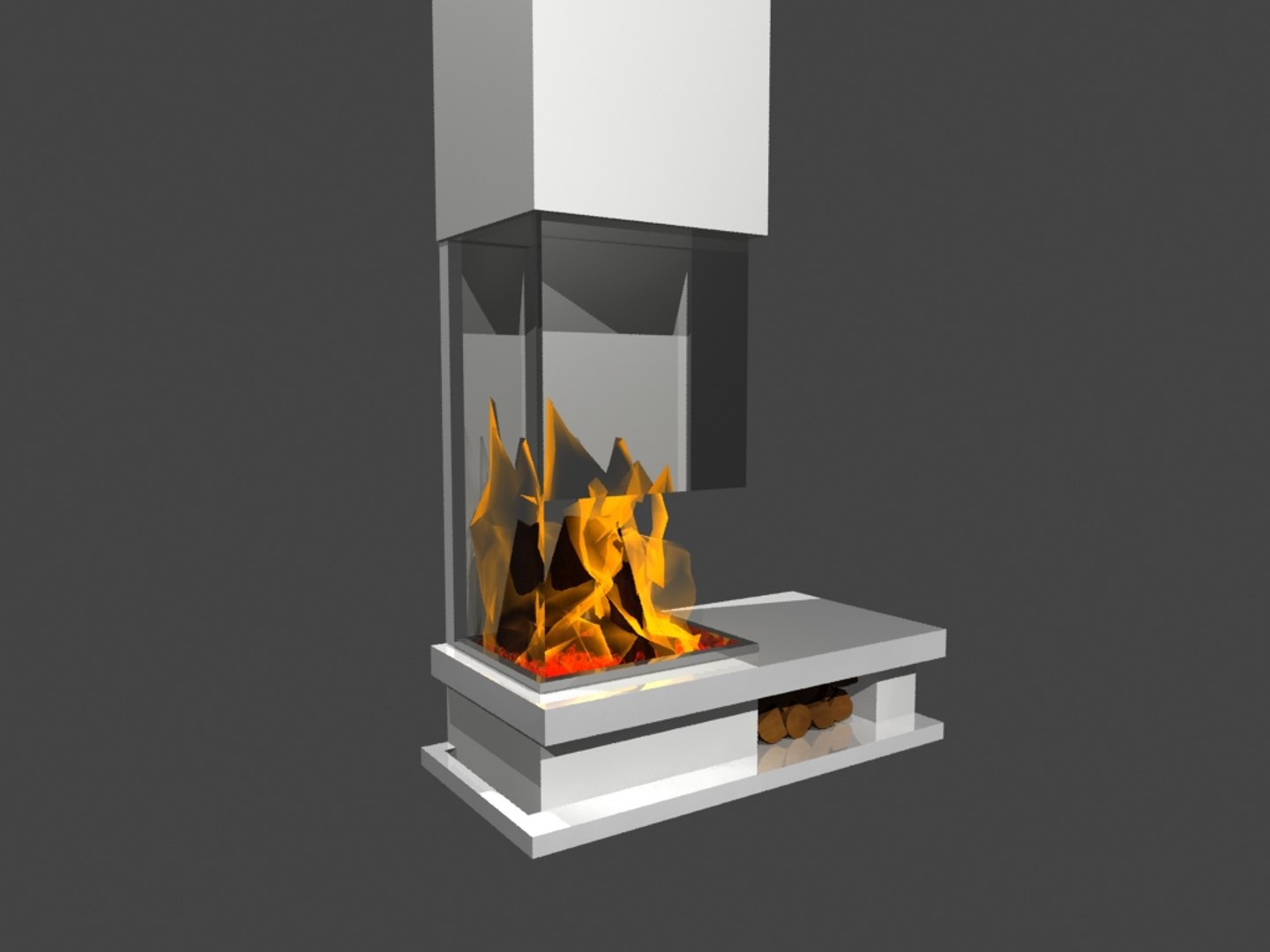 3d Fireplace Glass