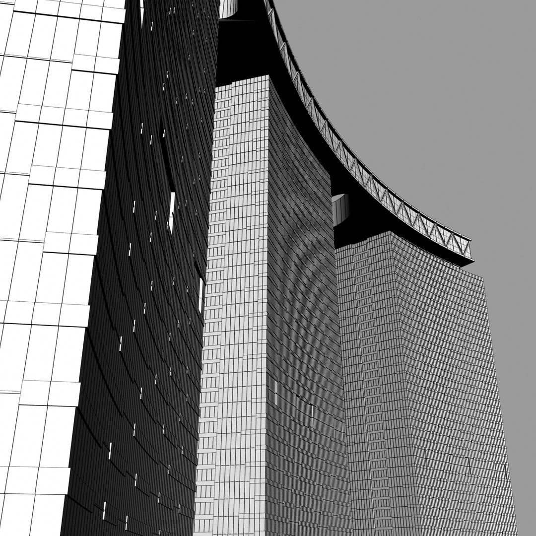 3d Model Gate District Towers
