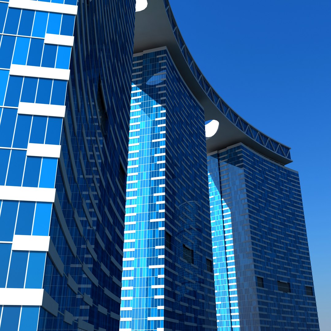 3d Model Gate District Towers