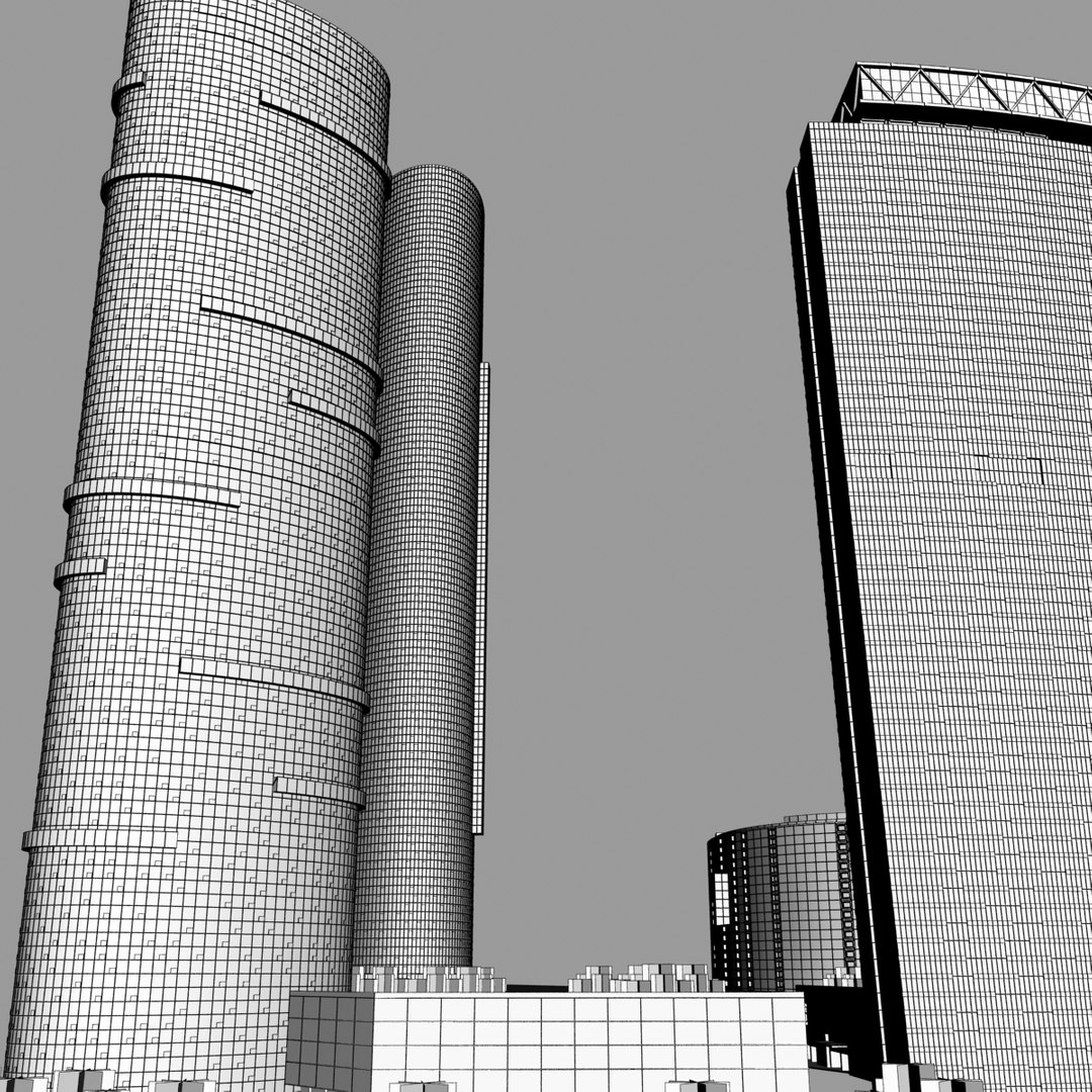 3d Model Gate District Towers