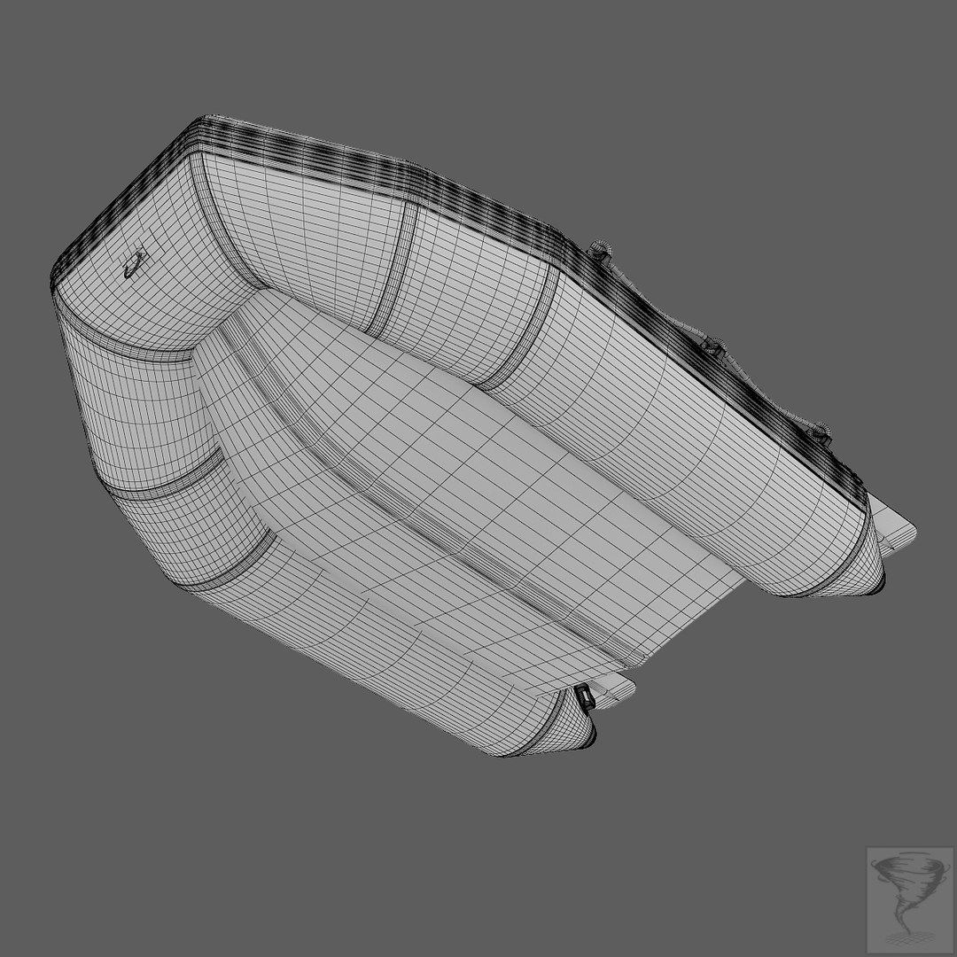 rafting boat 3d model