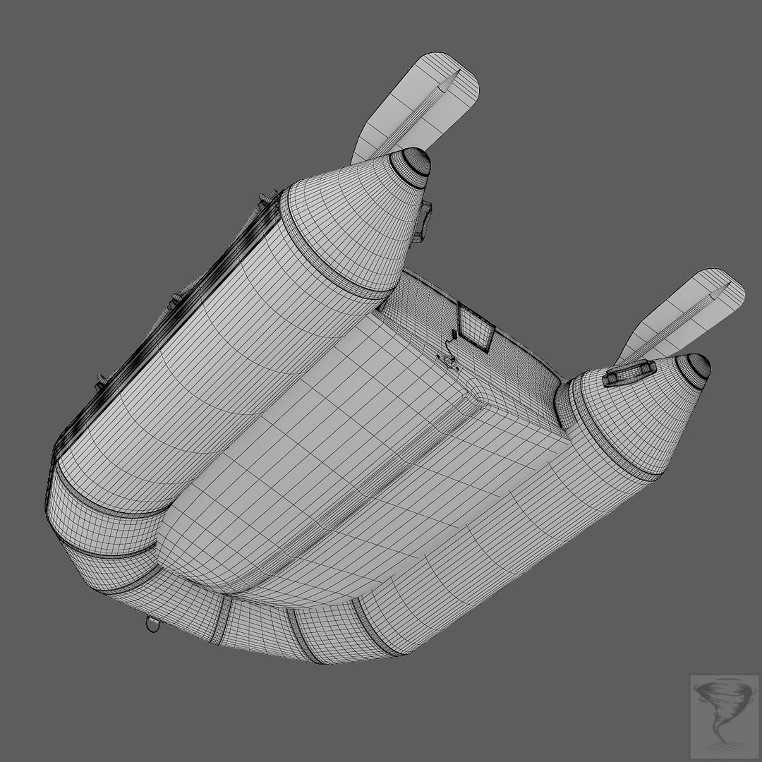 rafting boat 3d model