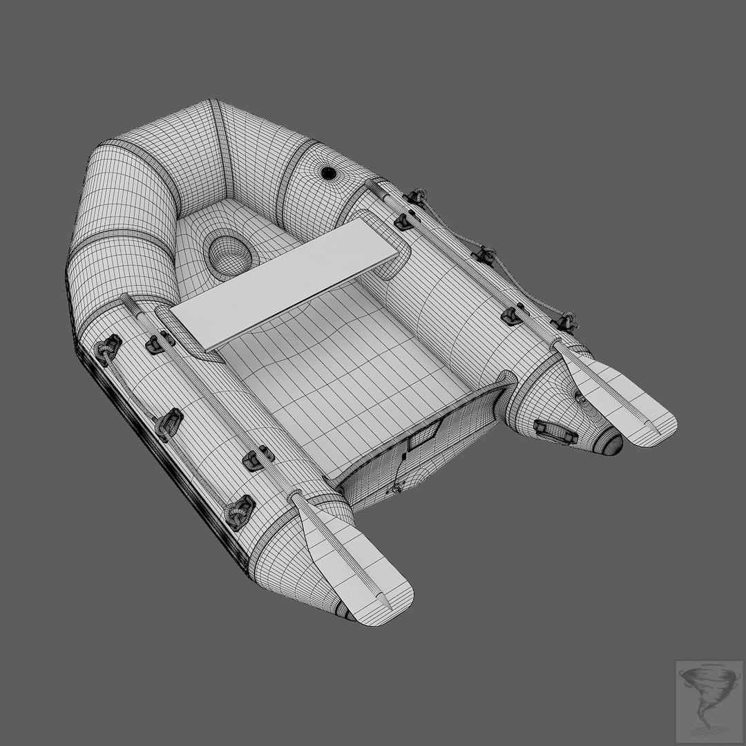 rafting boat 3d model
