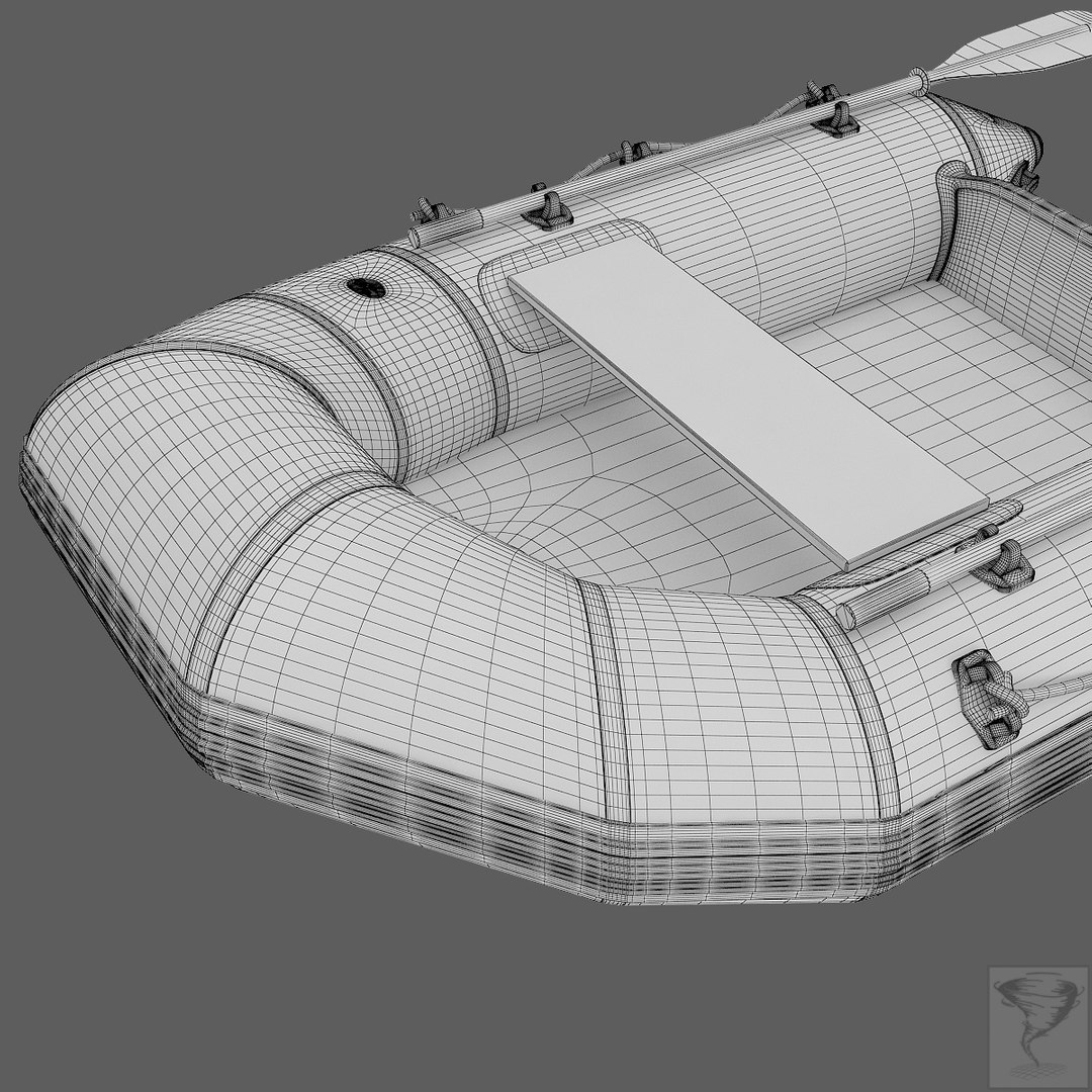 rafting boat 3d model