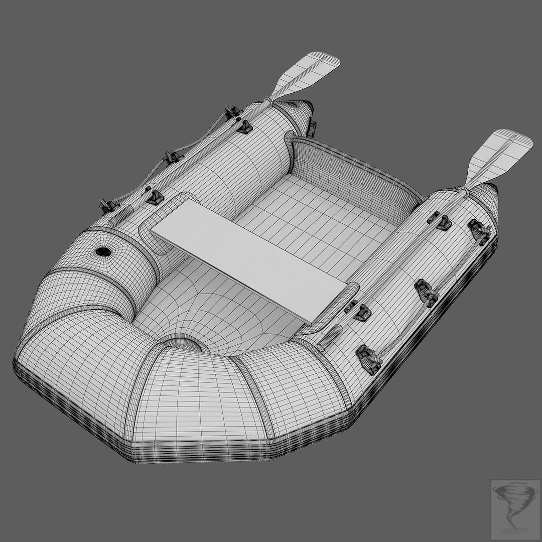 rafting boat 3d model