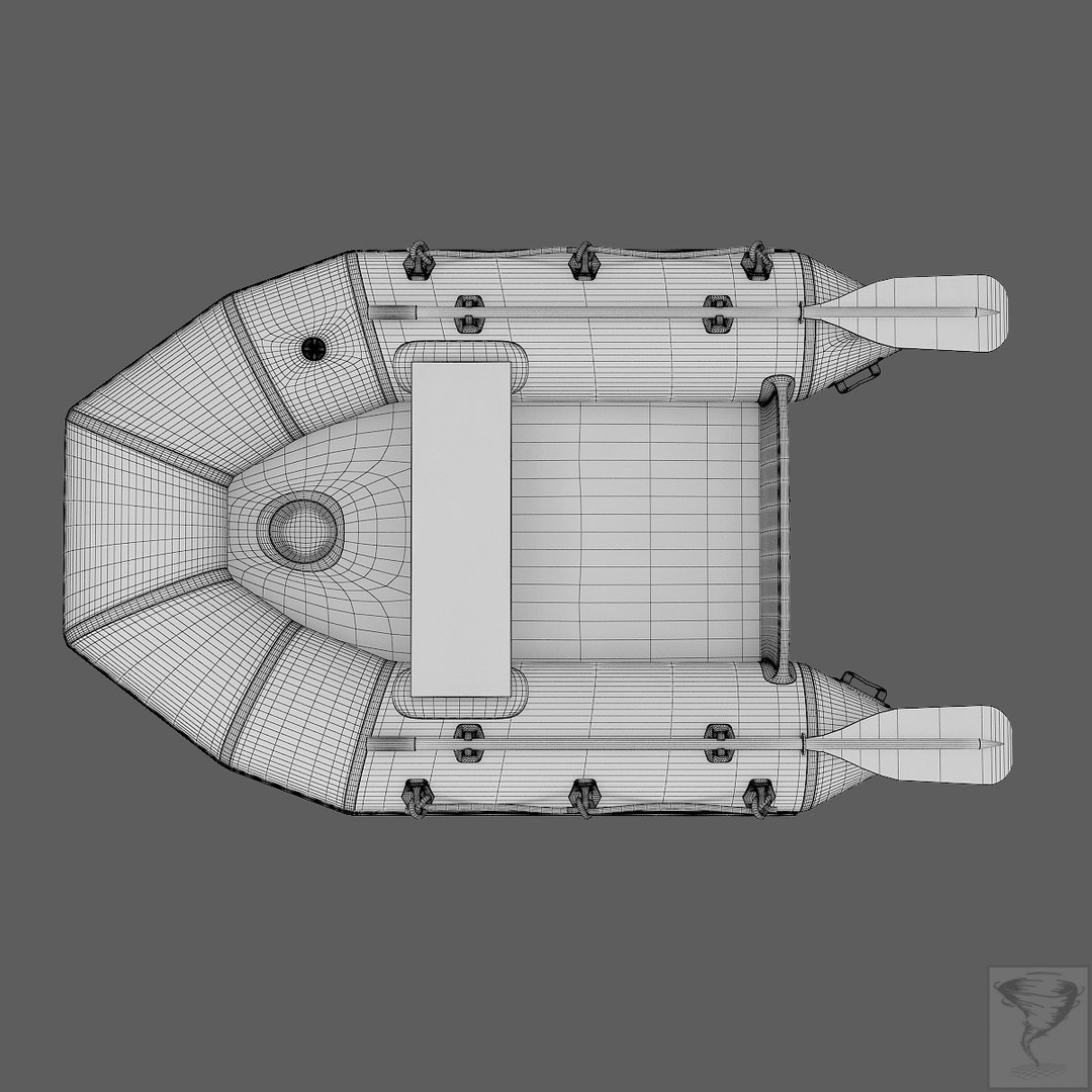 rafting boat 3d model