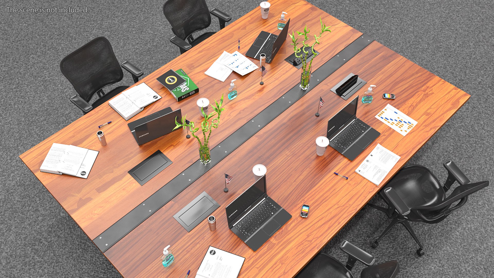 Modular Conference Table With Data Ports 3D Model - TurboSquid 1792854