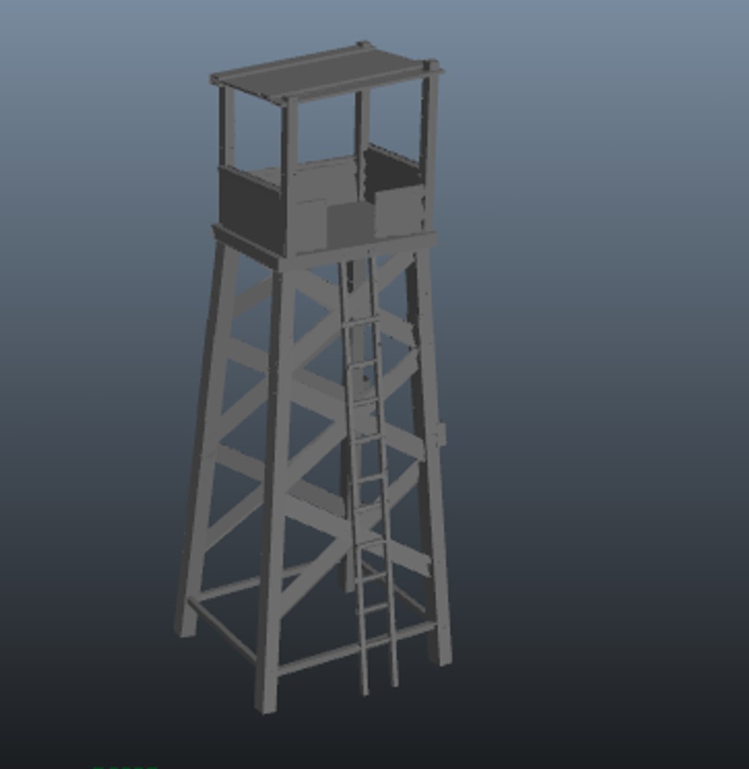 Sniper Tower 3d Model