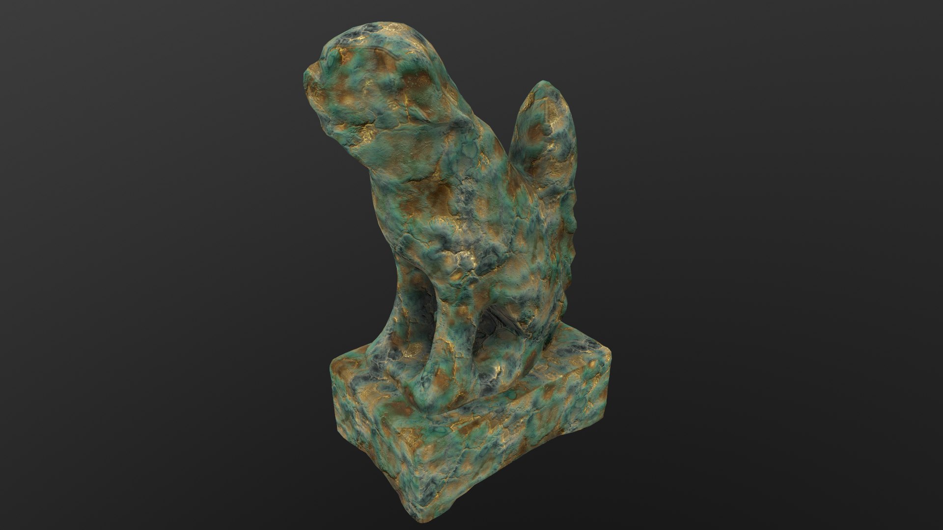 Dog Statue AR VR PBR Lowpoly With Game Ready 3D - TurboSquid 2079301