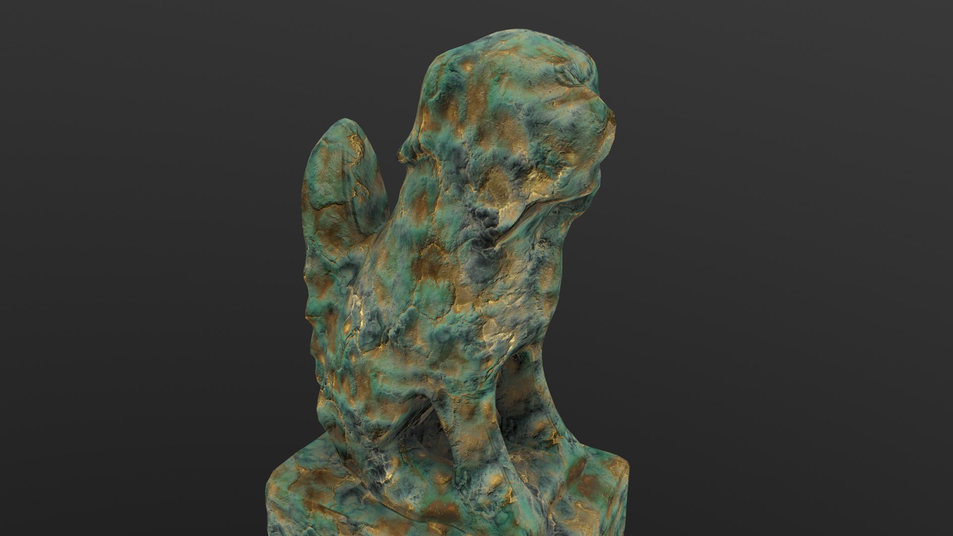 Dog Statue AR VR PBR Lowpoly With Game Ready 3D - TurboSquid 2079301