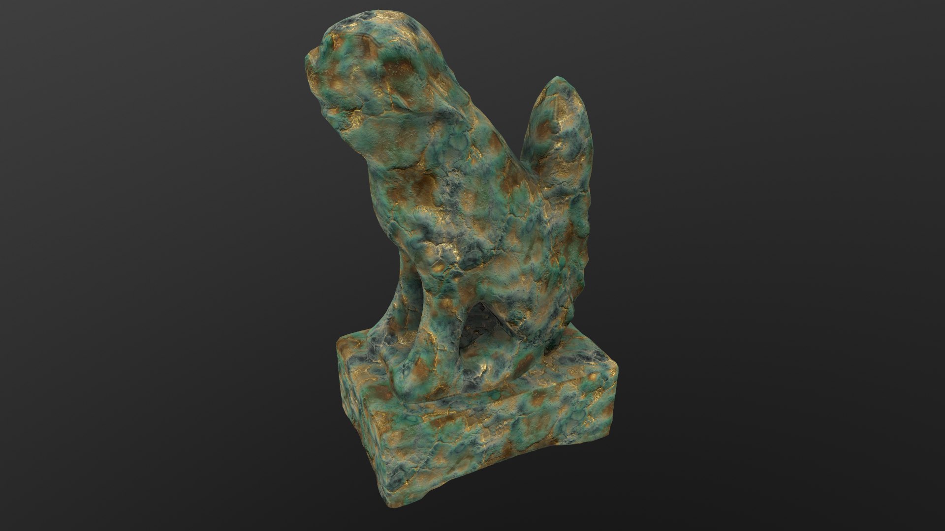 Dog Statue AR VR PBR Lowpoly With Game Ready 3D - TurboSquid 2079301