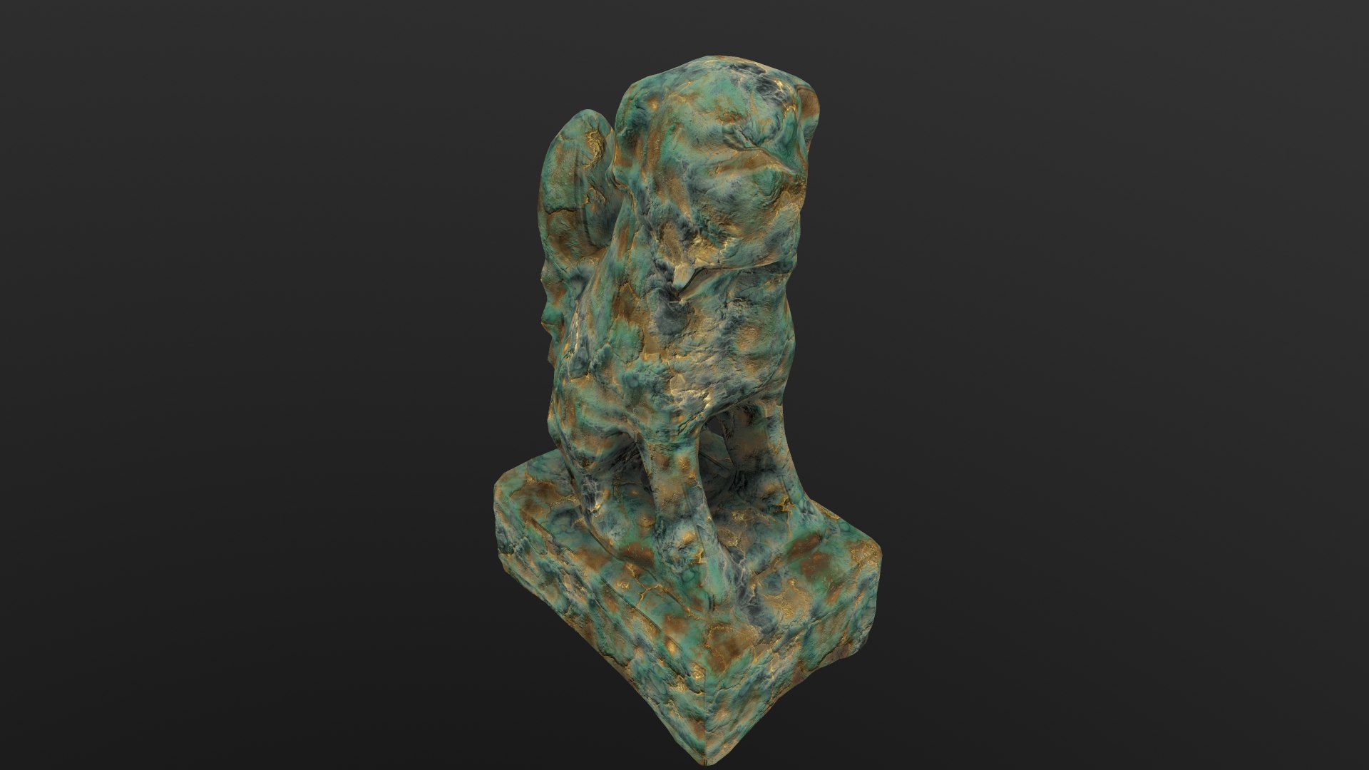 Dog Statue AR VR PBR Lowpoly With Game Ready 3D - TurboSquid 2079301