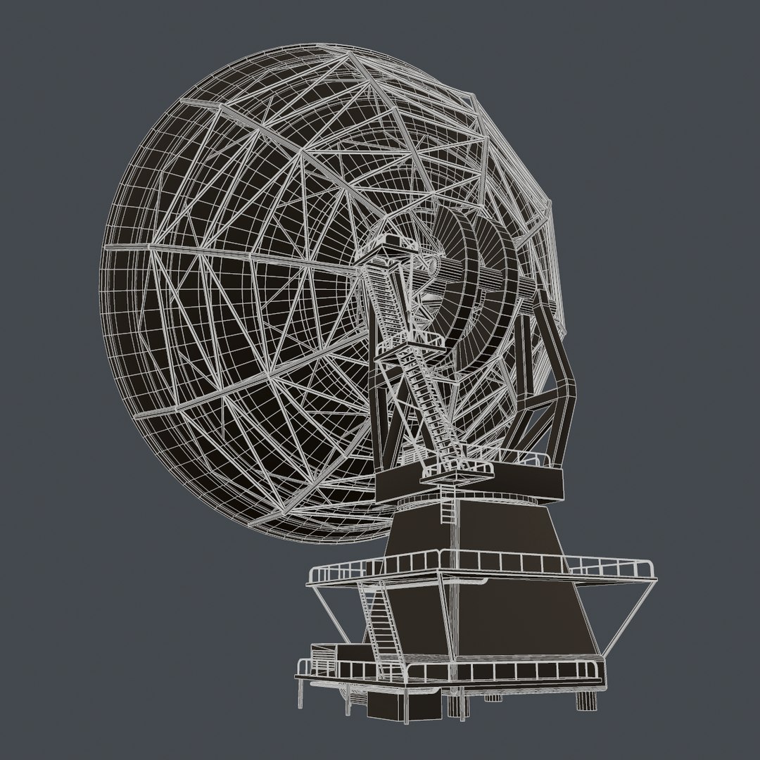 radio telescope 3d model