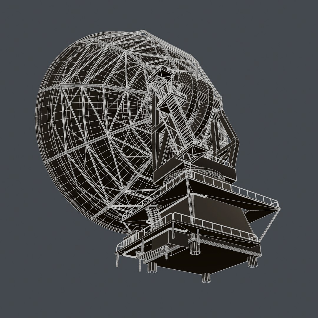 radio telescope 3d model