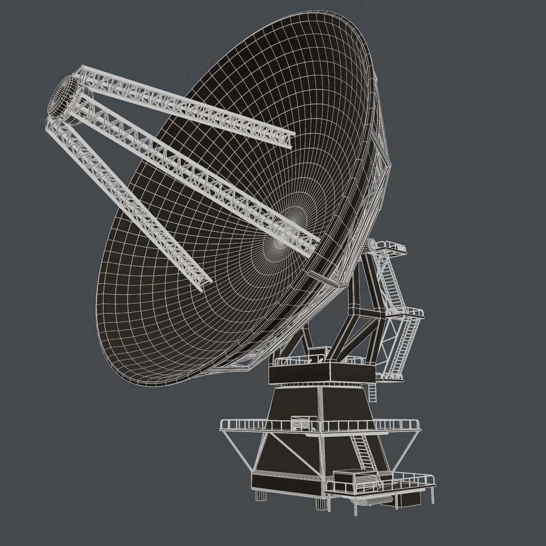 radio telescope 3d model