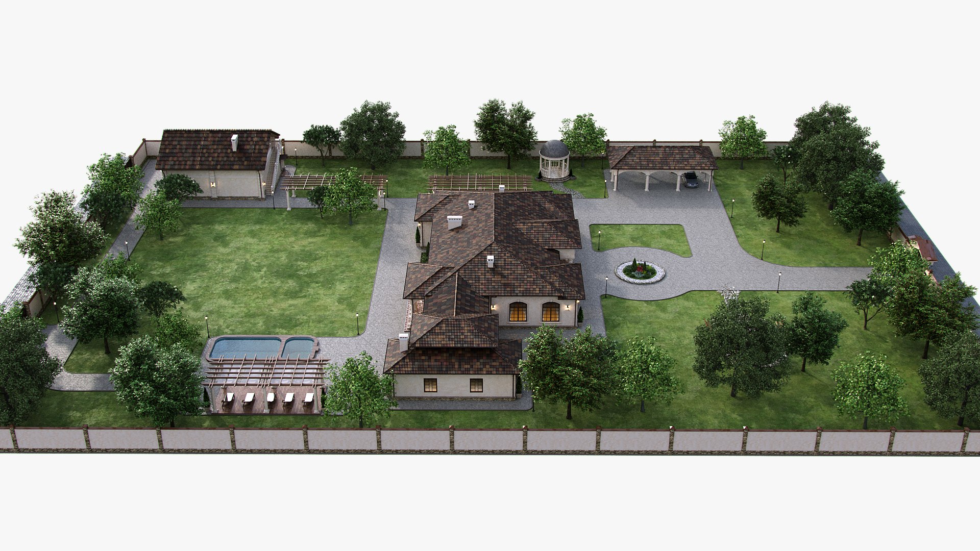 House Italian 3D Model - TurboSquid 2119452