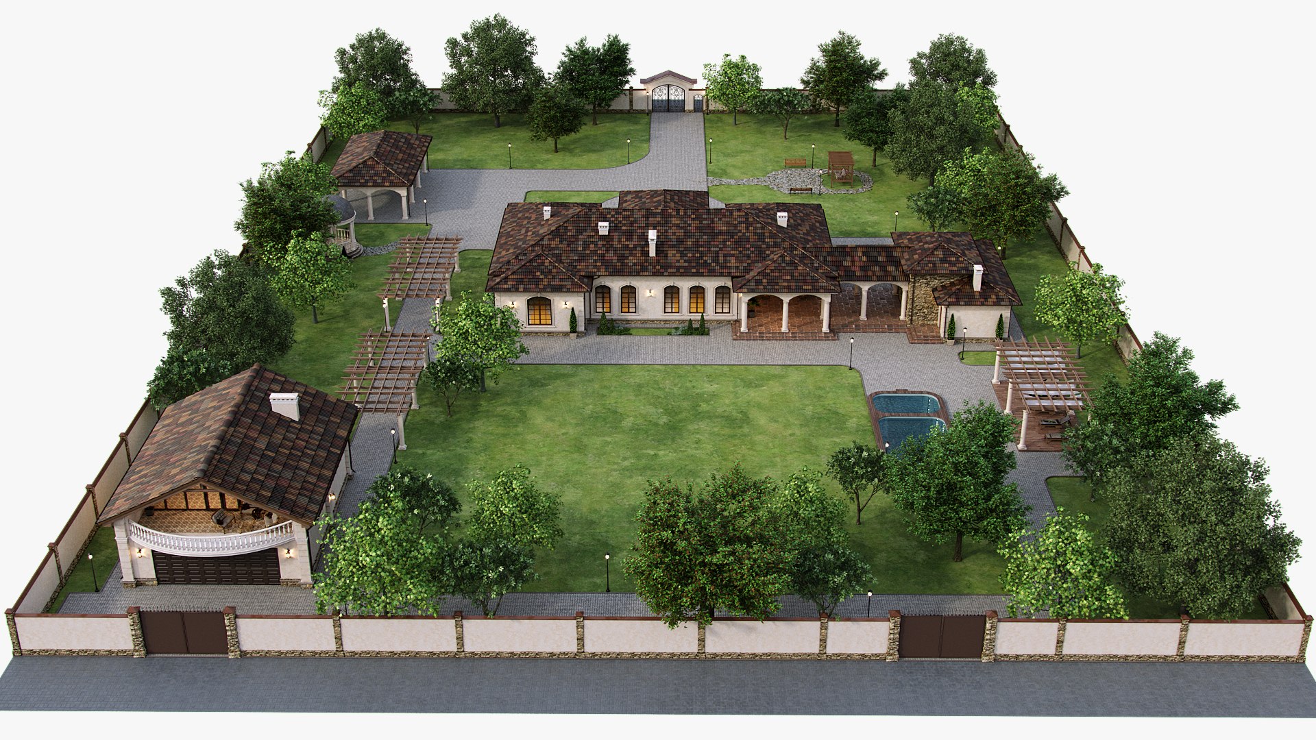 House Italian 3D Model - TurboSquid 2119452