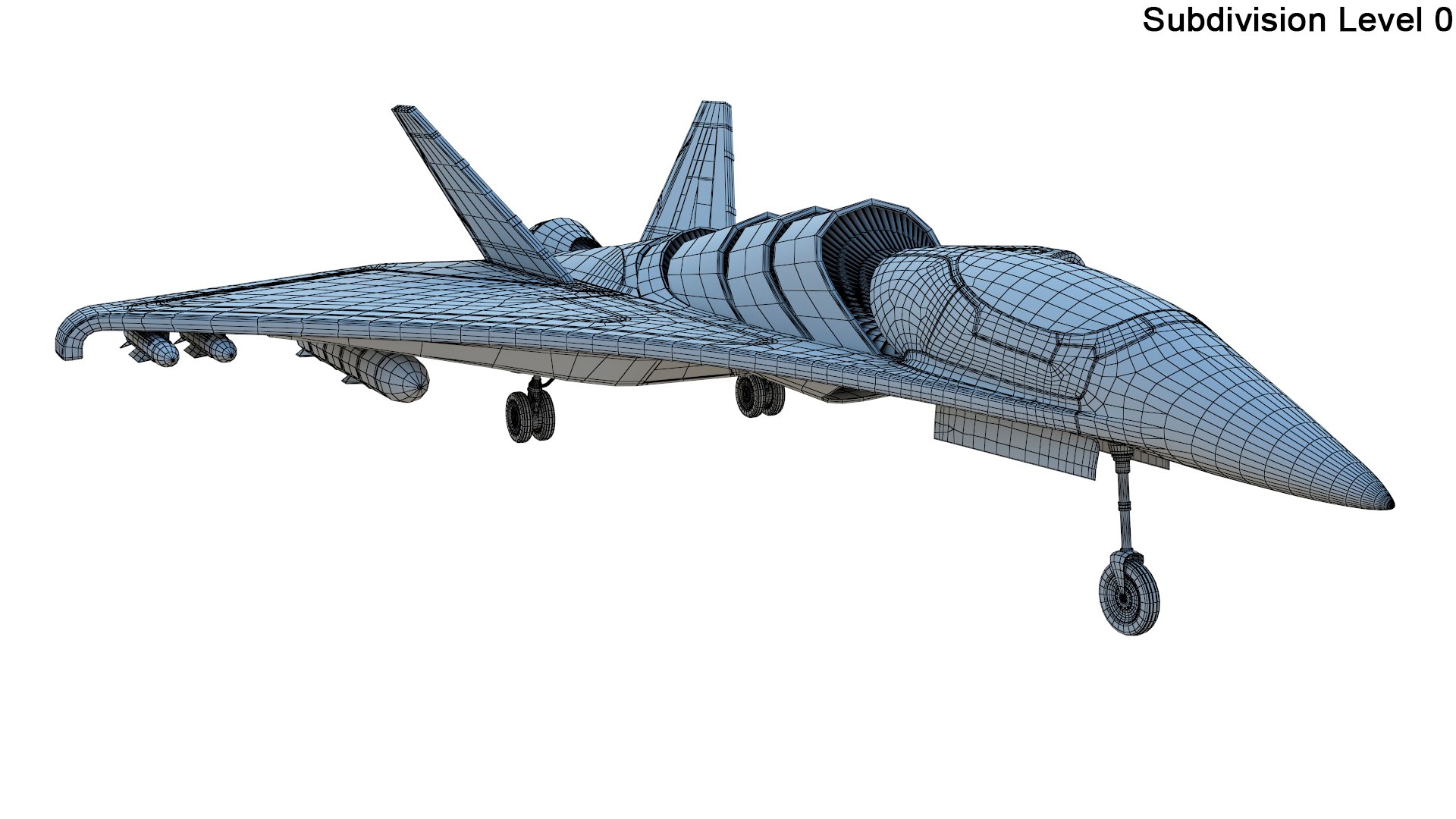 3D Sci-FI Futuristic Aircraft Fighter Concept model - TurboSquid 2097831