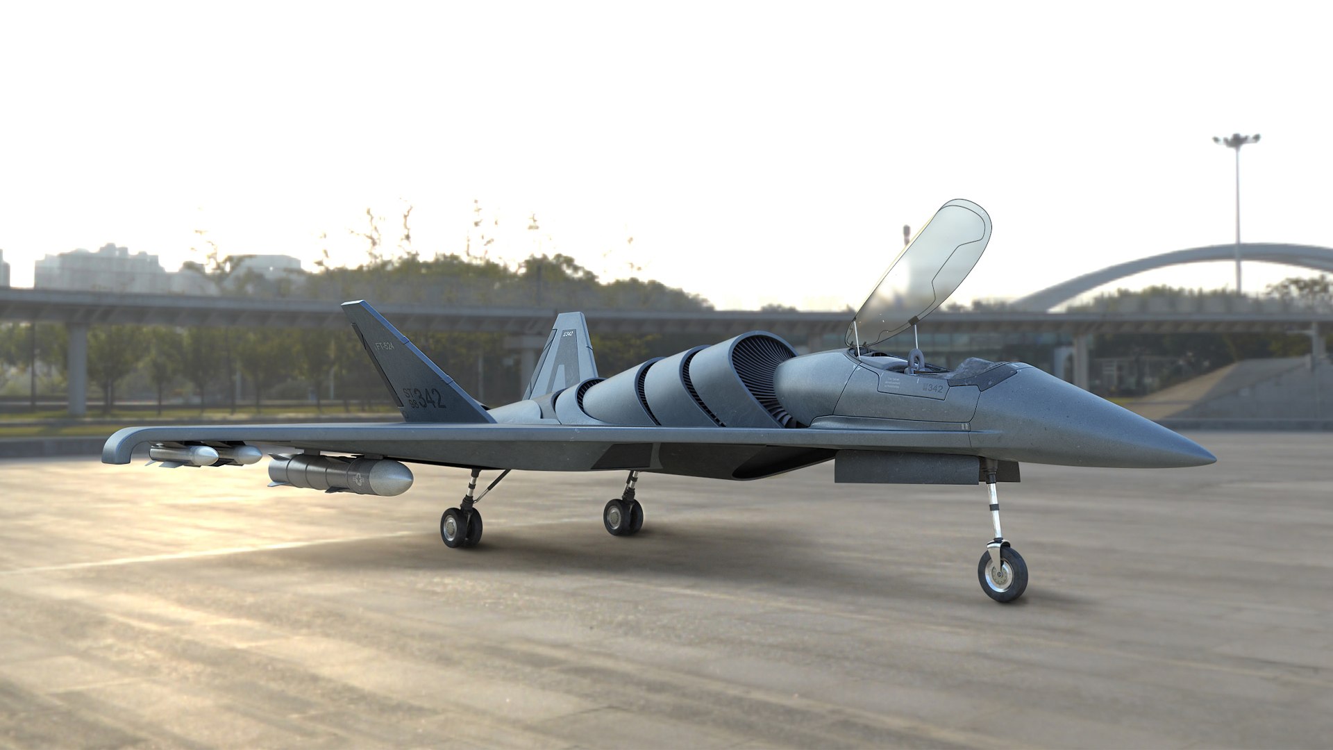 3D Sci-FI Futuristic Aircraft Fighter Concept model - TurboSquid 2097831