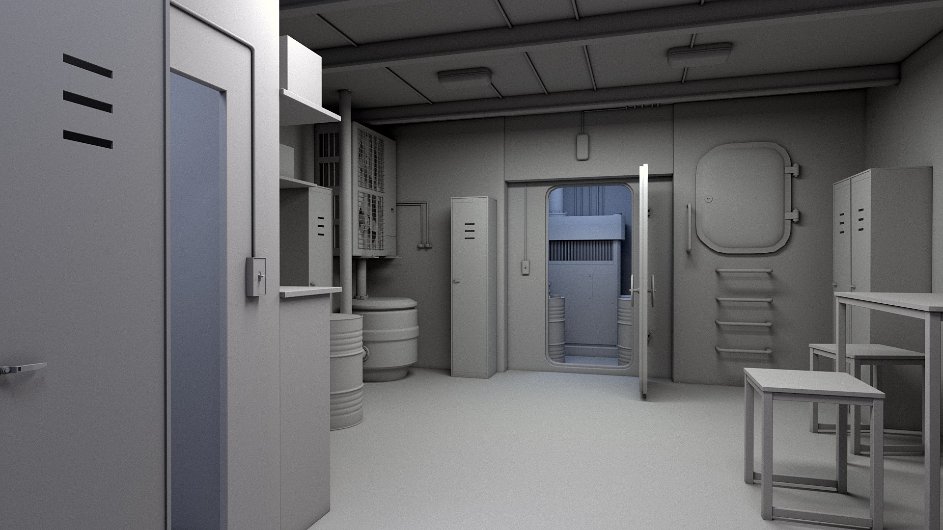 3D Fallout Shelter Interior UT Model - TurboSquid 1984526