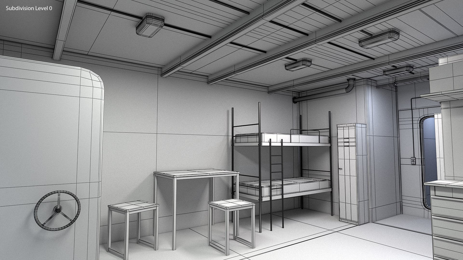 3D Fallout Shelter Interior UT Model - TurboSquid 1984526