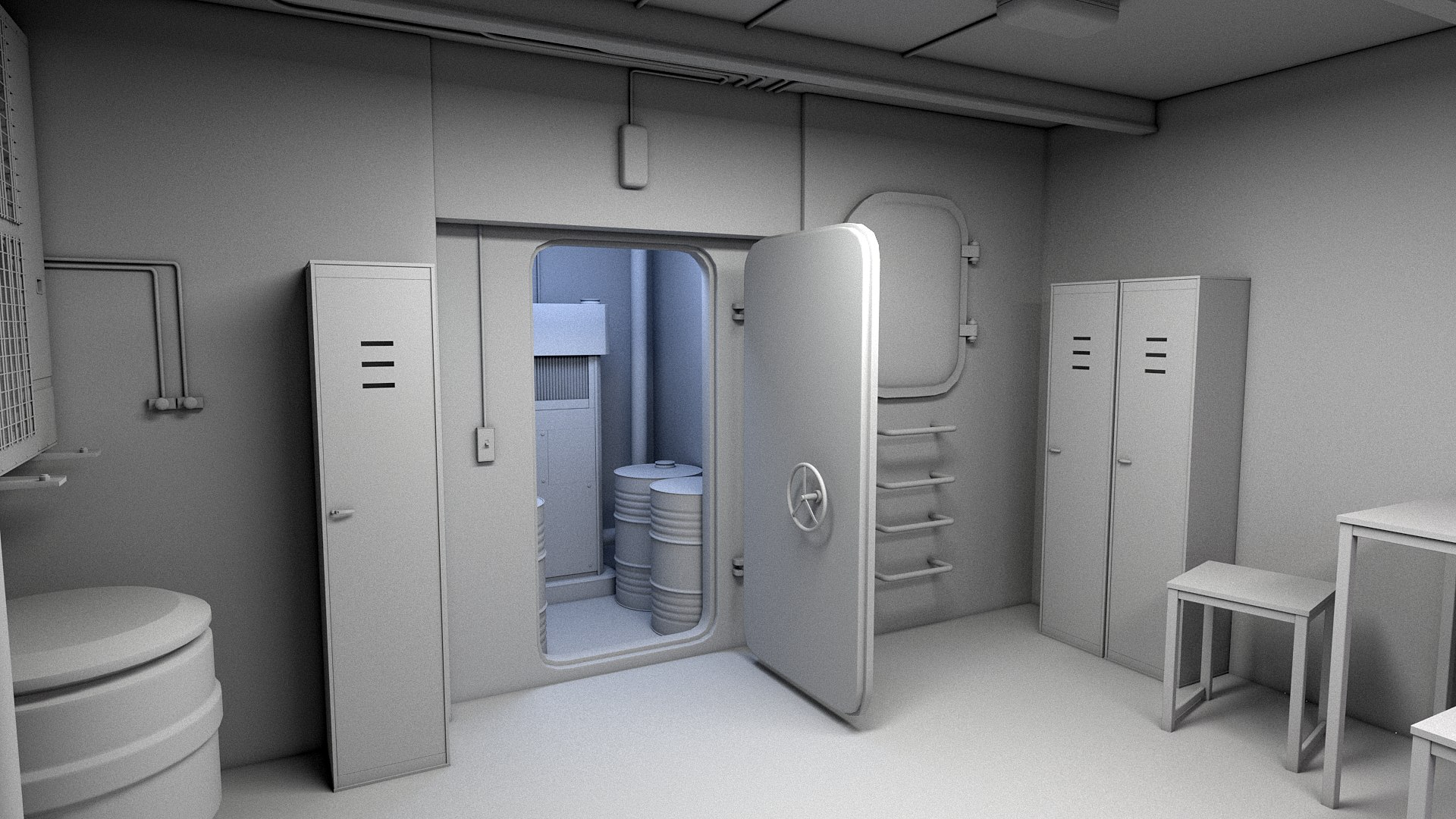 3D Fallout Shelter Interior UT Model - TurboSquid 1984526