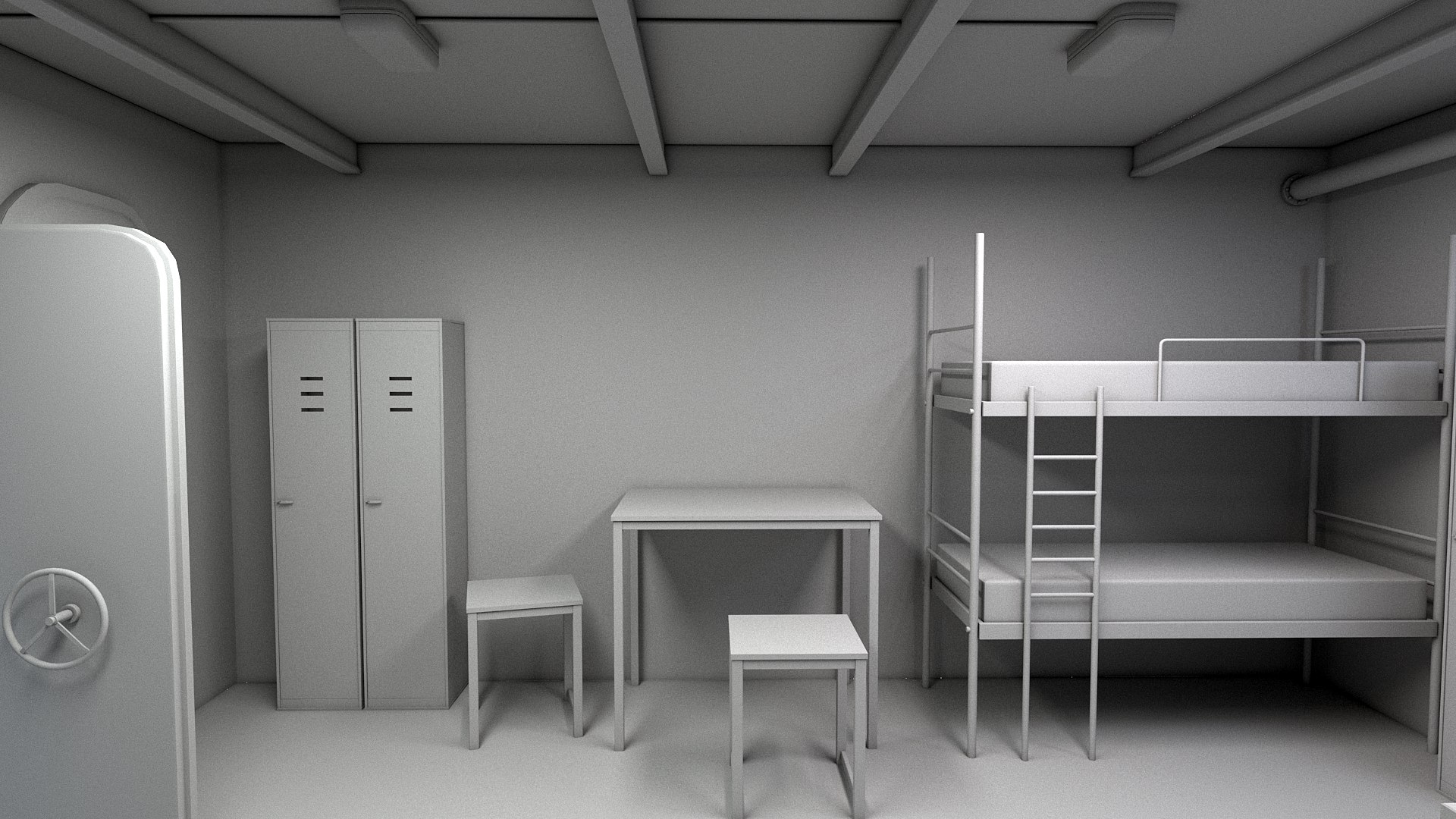 3D Fallout Shelter Interior UT Model - TurboSquid 1984526