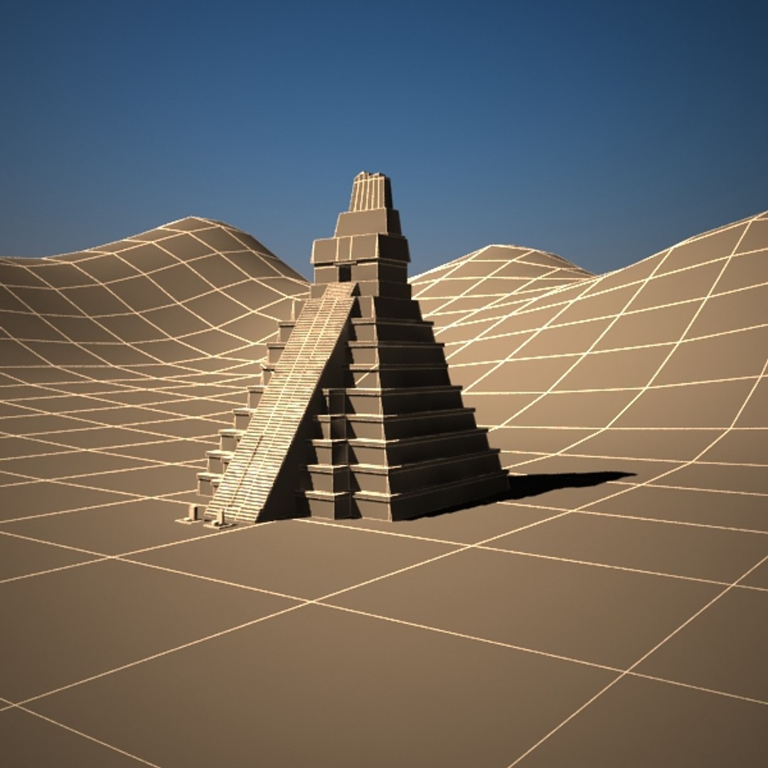 3d Tikal Temple Structures