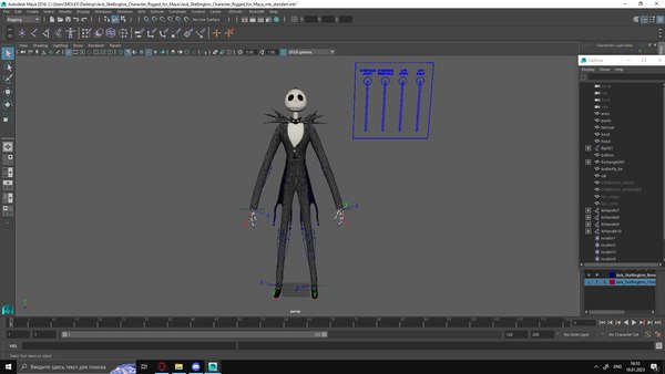Jack Skellington Character Rigged for Maya 3D 모델 - TurboSquid 2017604