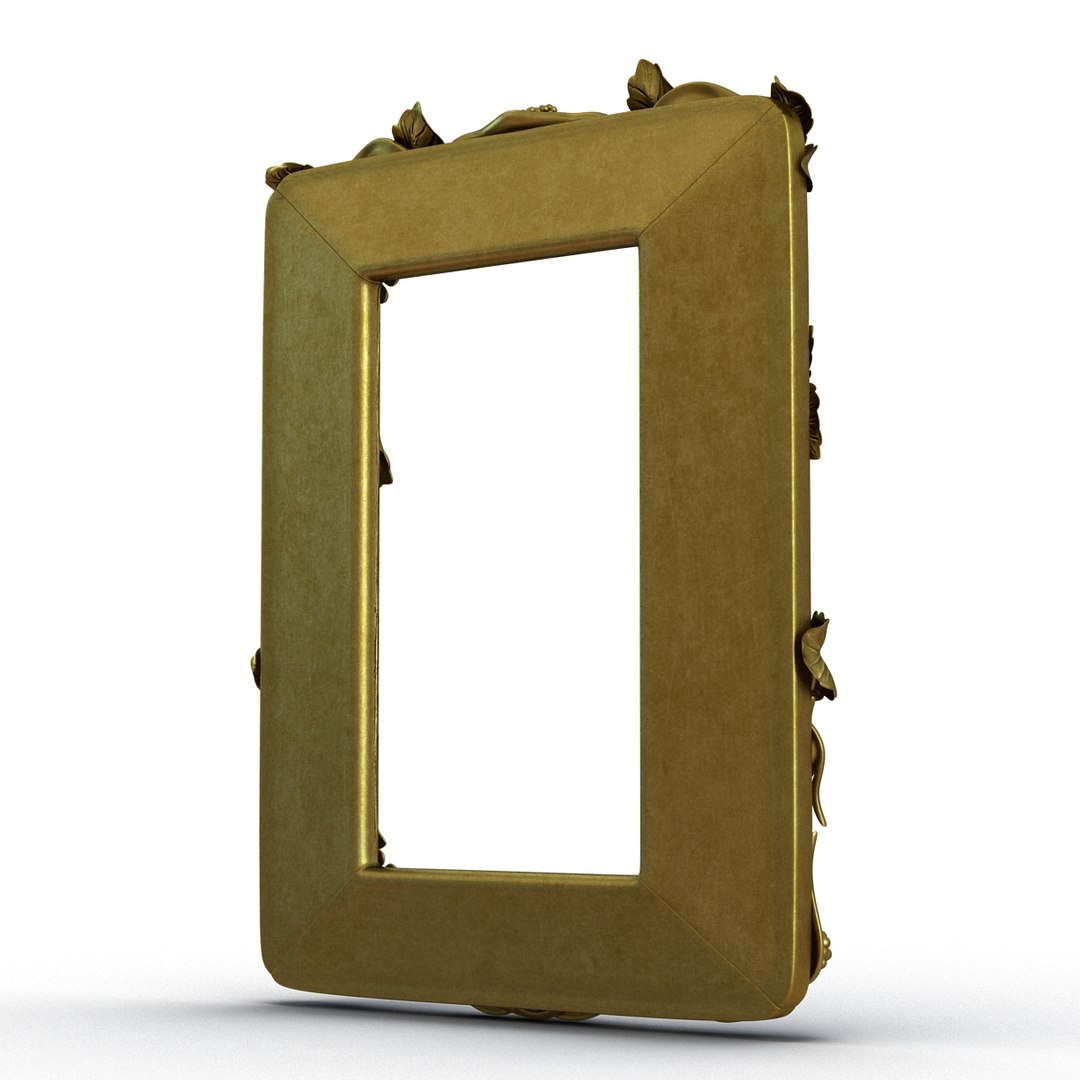 3d baroque picture frame 3 model