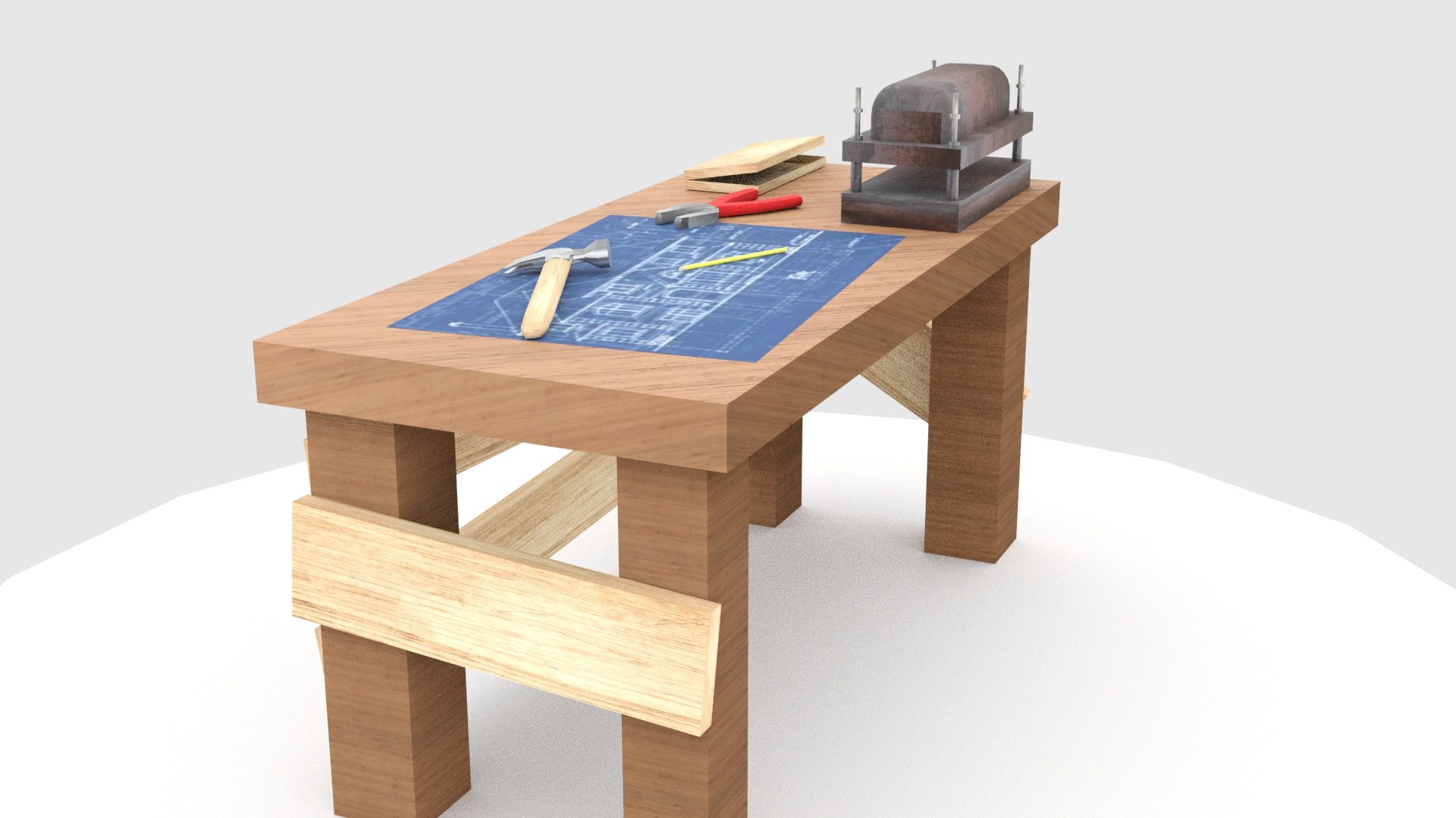 Crafting Table 3D Model - TurboSquid 2025470