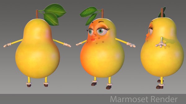 3D Pear cartoon - TurboSquid 2012924