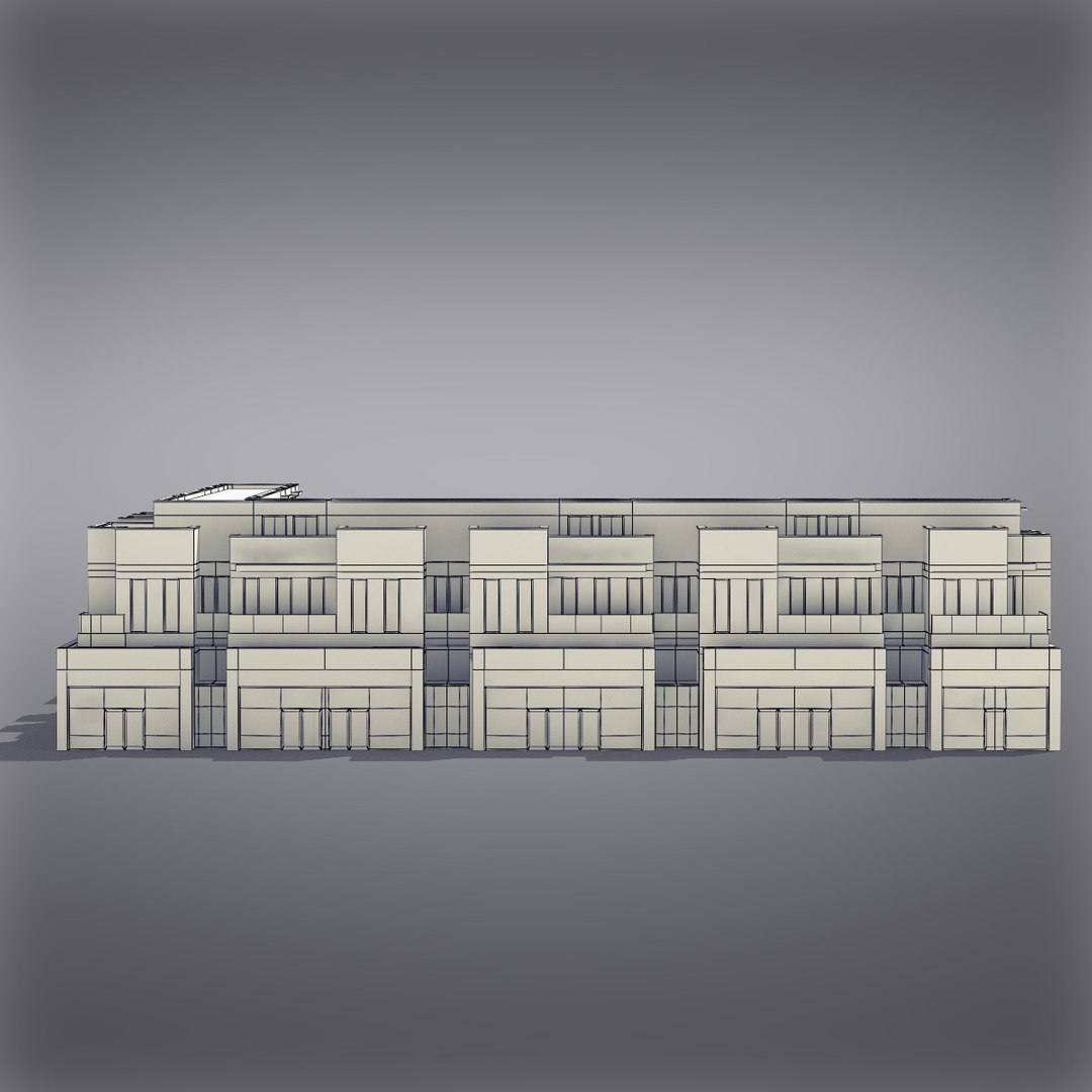 modern generic building 3d model