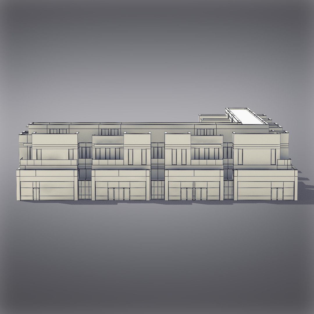 modern generic building 3d model